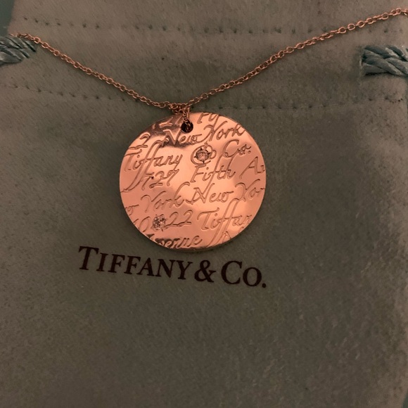 Tiffany & Co. | Jewelry | Tiffany Co 5ave Notes Charm 2 X 2mm White ...